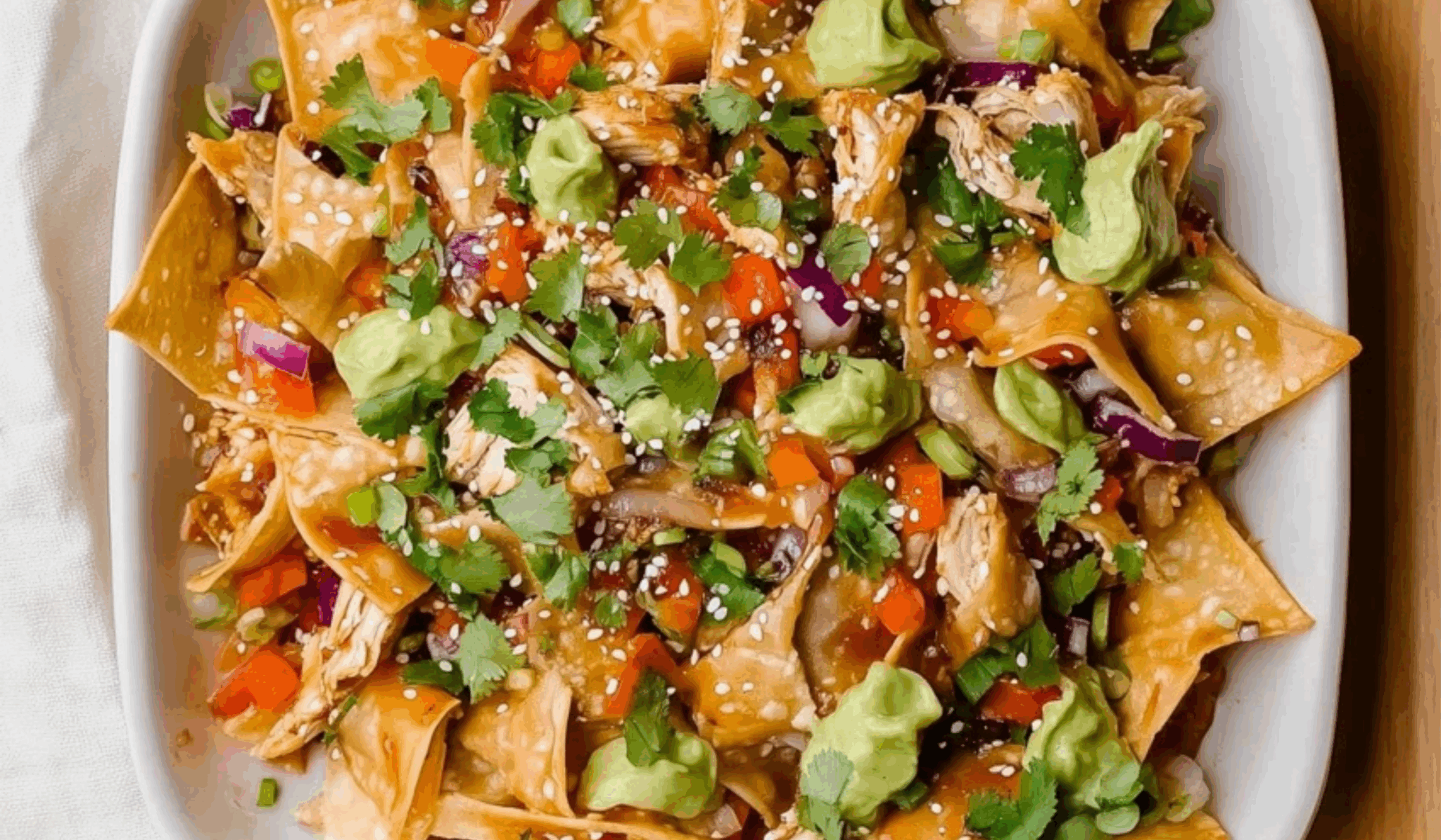 Asian Chicken Wonton Nachos: A Flavor-Packed Twist on Classic Nachos ...